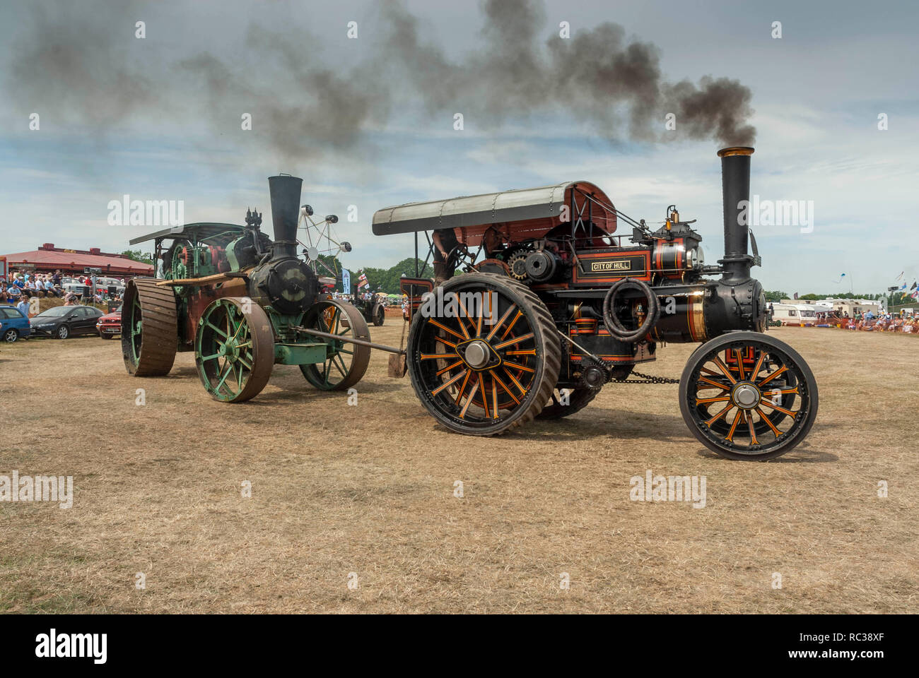 Vintage traction engines at Preston Steam Rally, Kent, England Stock ...
