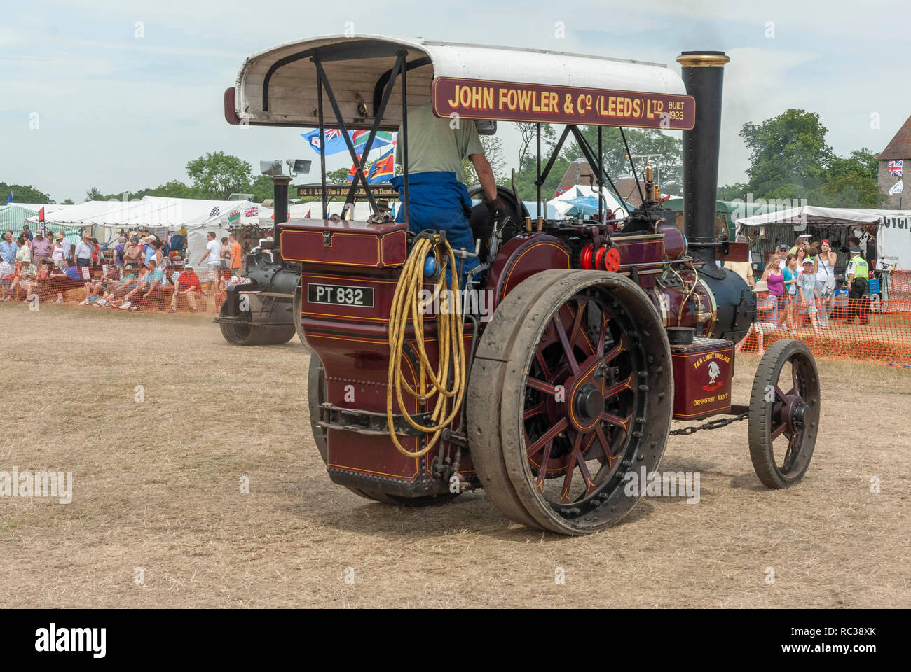 Vintage traction engines at Preston Steam Rally, Kent, England Stock ...