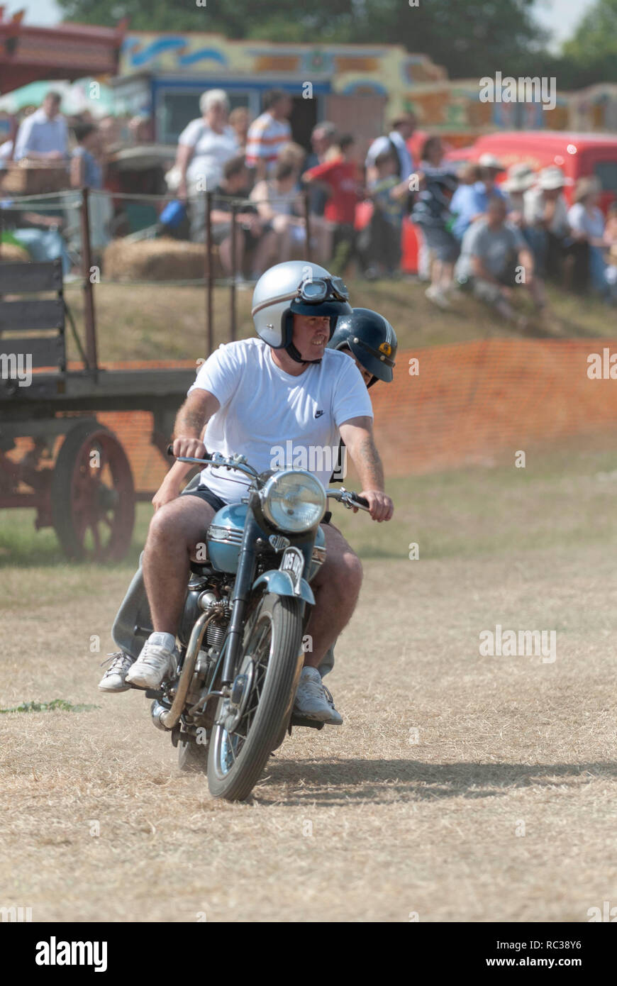 Vintage motorcycle at Preston Steam Rally, Kent, England Stock Photo ...