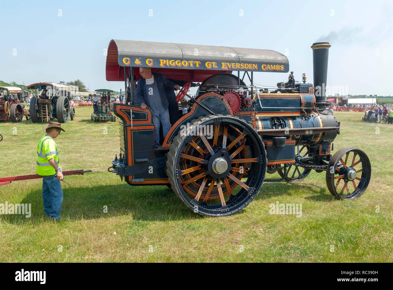 Vintage traction engines at Preston Steam Rally, Kent, England Stock ...