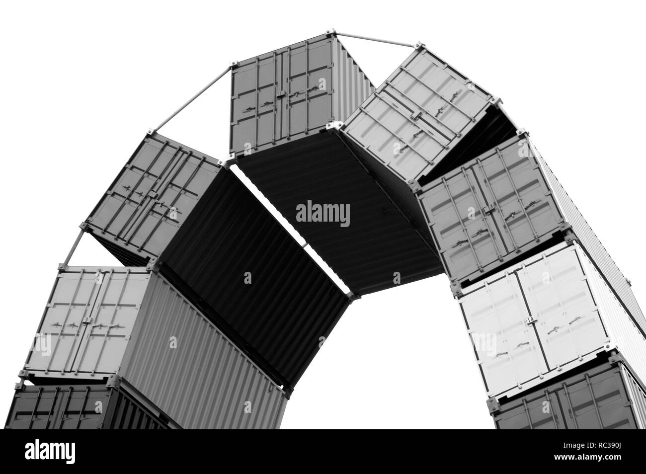 Chain of containers - monument by Vincent Ganivet Le Havre - France ...