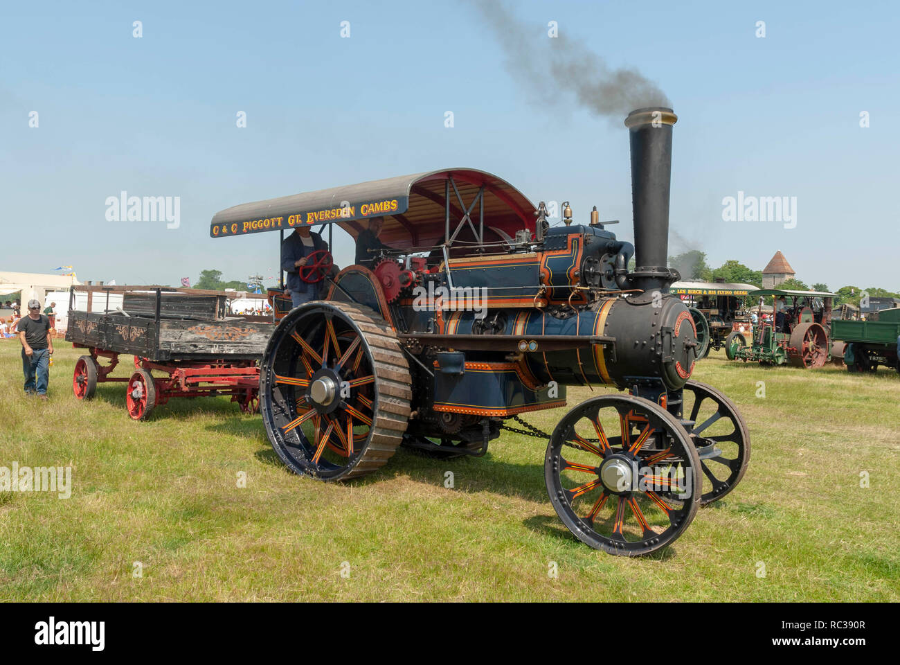 Vintage traction engine at Preston Steam Rally, Kent, England Stock ...