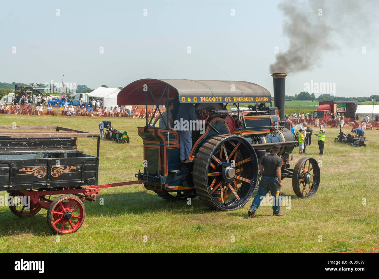 Vintage traction engines at Preston Steam Rally, Kent, England Stock ...