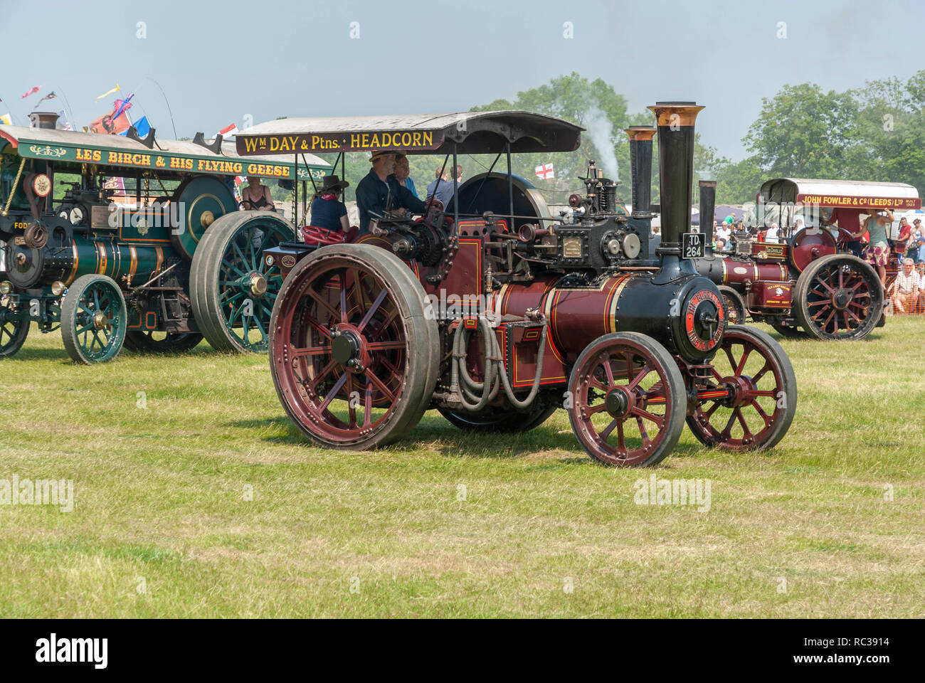 Vintage traction engines at Preston Steam Rally, Kent, England Stock ...