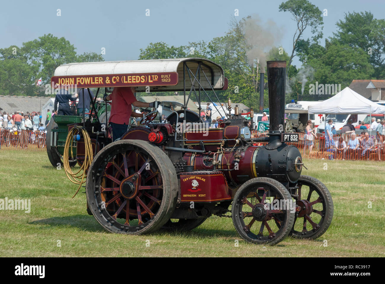 Vintage traction engines at Preston Steam Rally, Kent, England Stock ...
