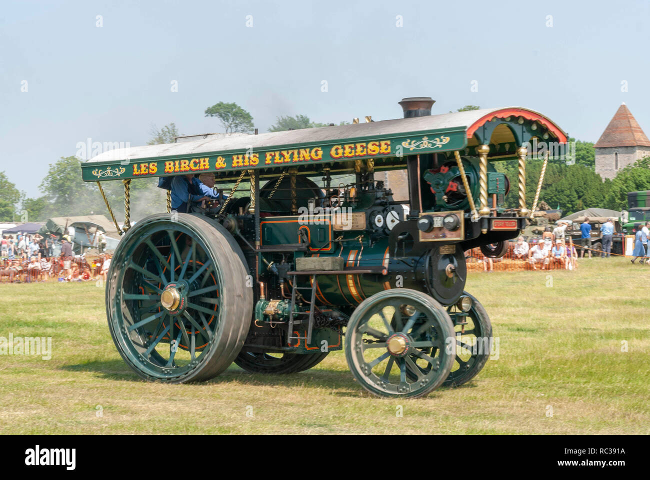 Vintage traction engines at Preston Steam Rally, Kent, England Stock ...
