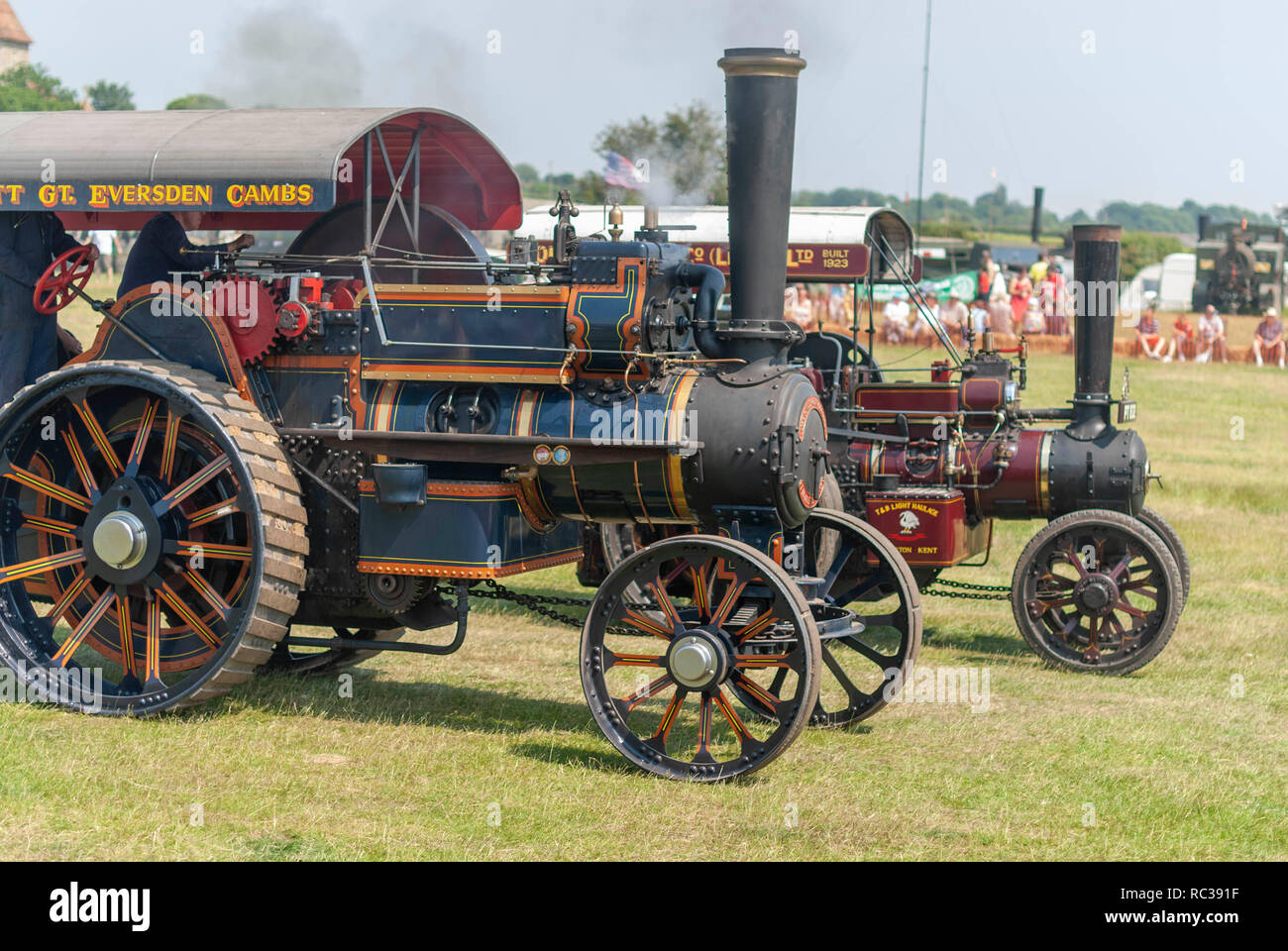 Vintage traction engines at Preston Steam Rally, Kent, England Stock ...