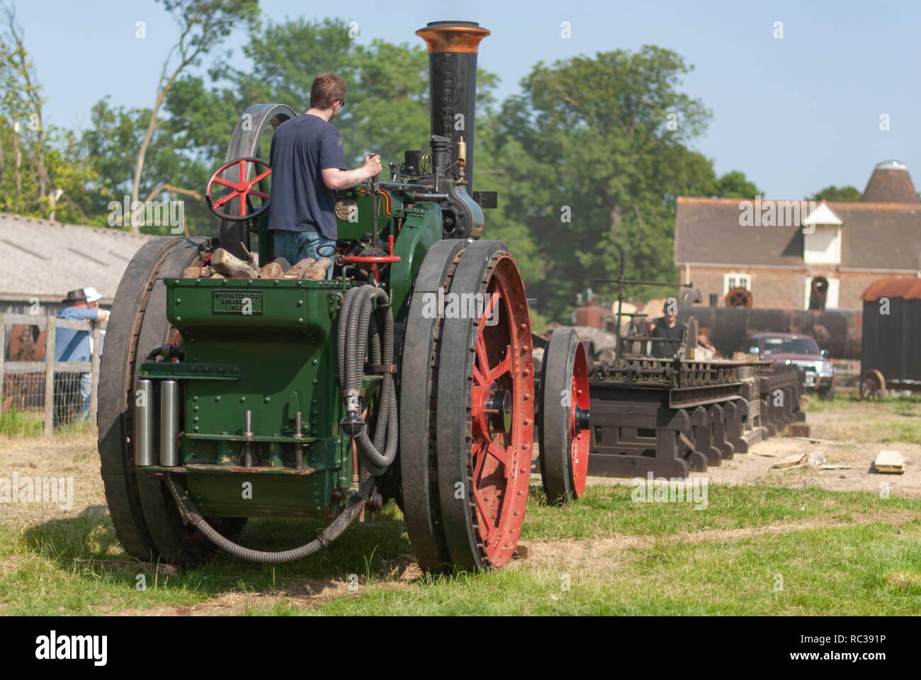 Vintage traction engines at Preston Steam Rally, Kent, England Stock ...