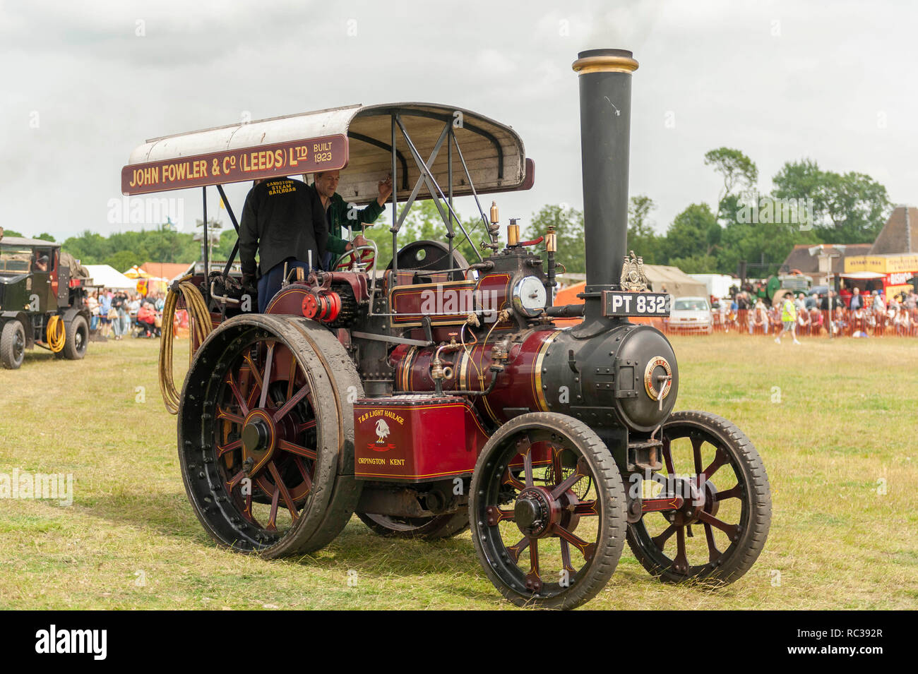 Vintage traction engines at Preston Steam Rally, Kent, England Stock ...