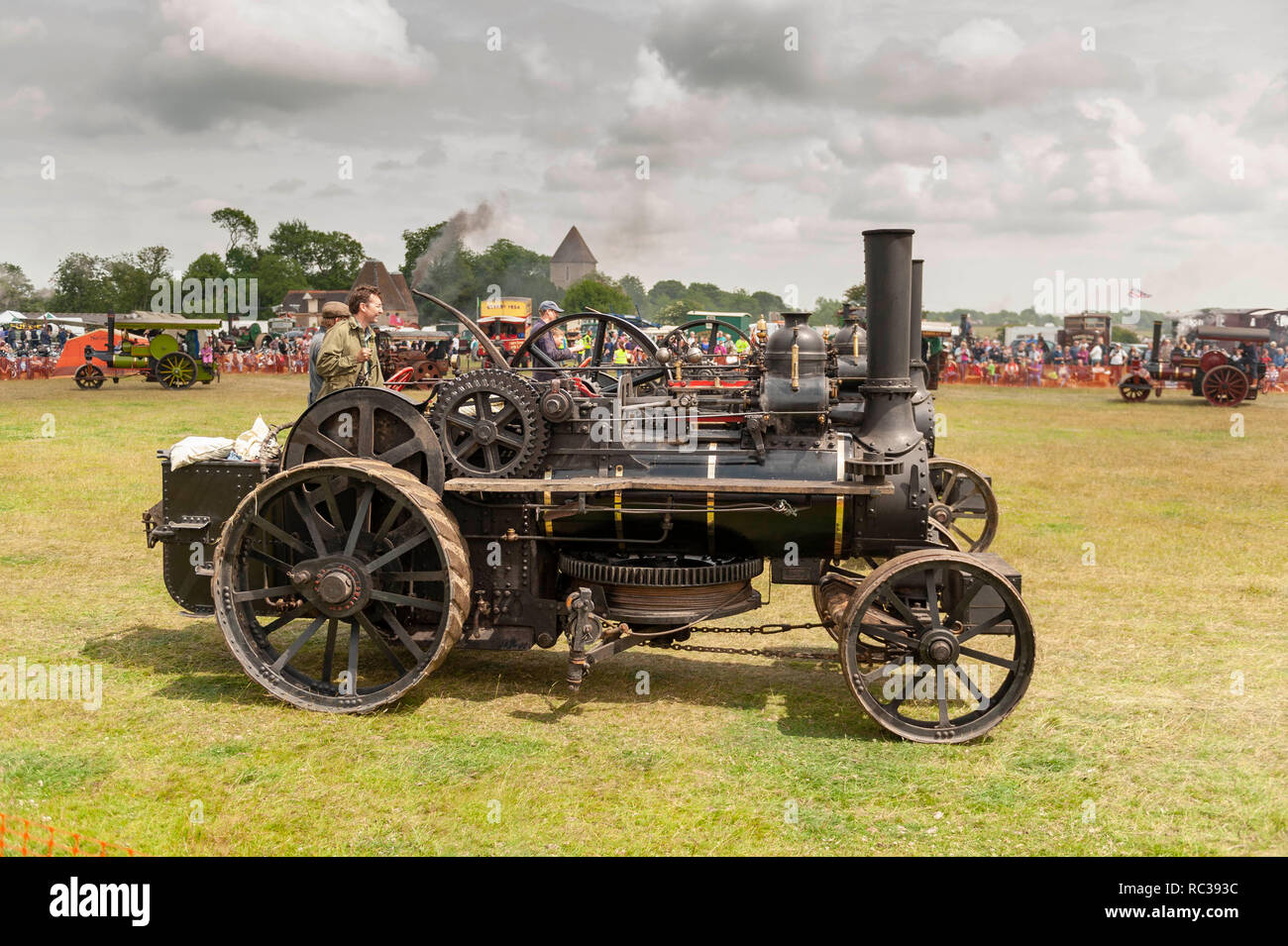 Vintage traction engines at Preston Steam Rally, Kent, England Stock ...