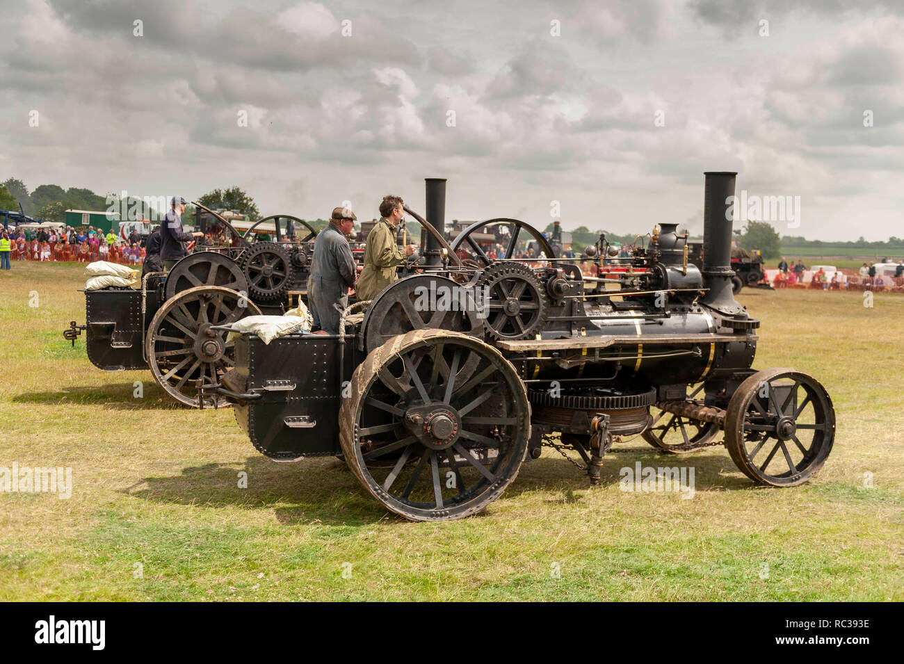Vintage traction engines at Preston Steam Rally, Kent, England Stock ...