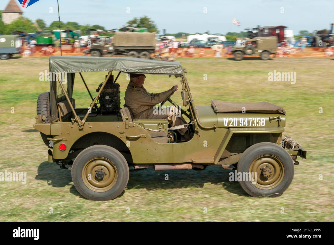 Restored Willys U.S. Army Jeep at Preston Steam Rally Stock Photo - Alamy
