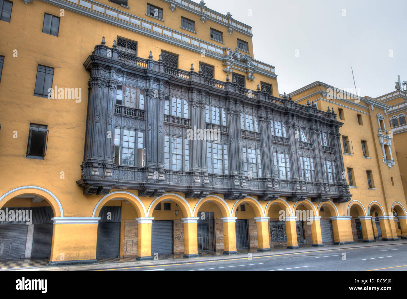 Balconies of Lima, Peru Stock Photo - Alamy