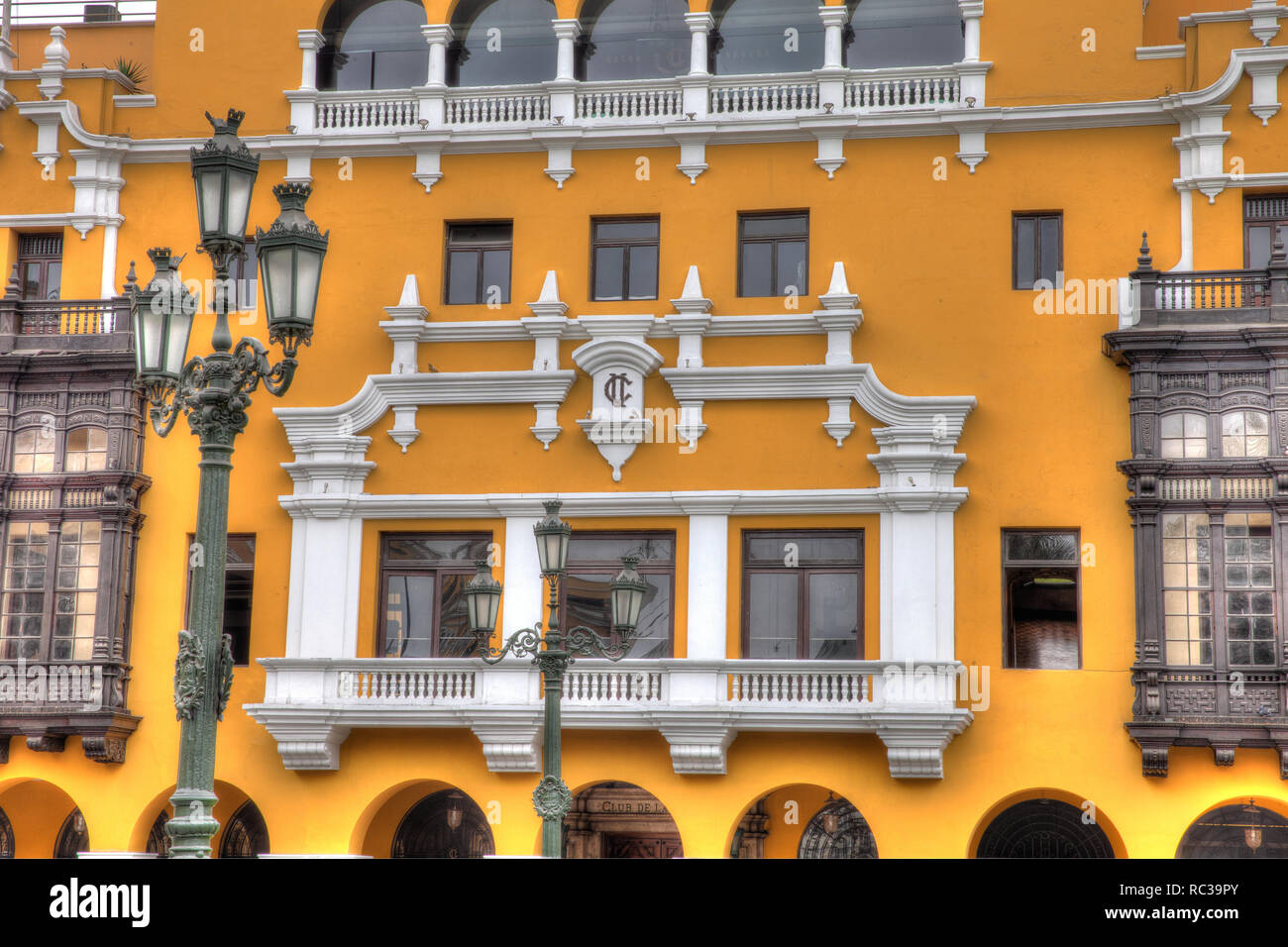 Balconies of Lima, Peru Stock Photo - Alamy