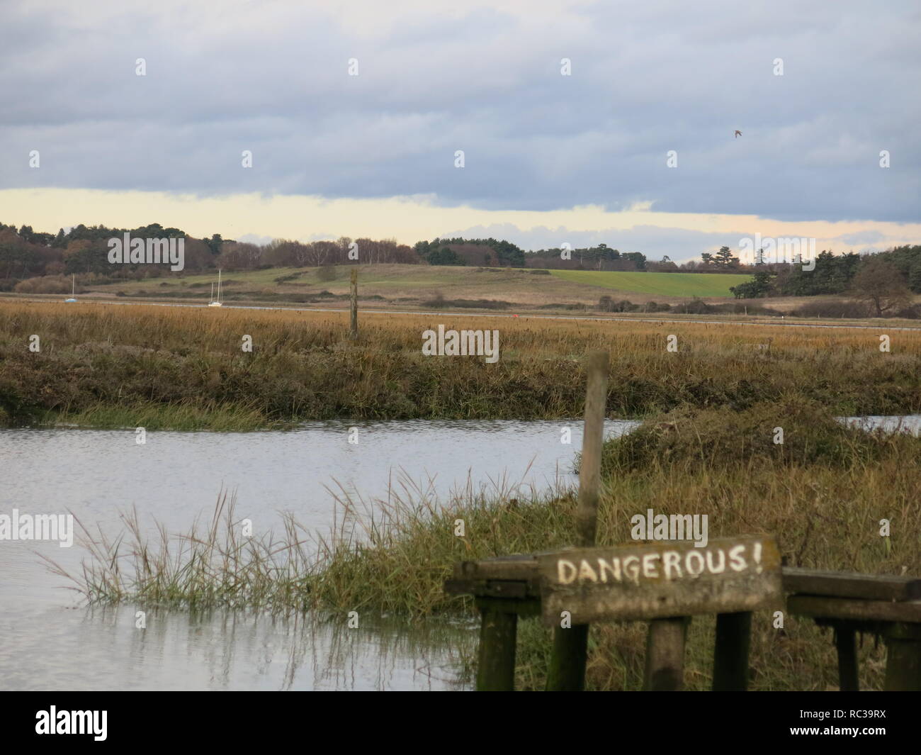 A view of the River Deben Estuary, an Area of Outstanding Natural ...