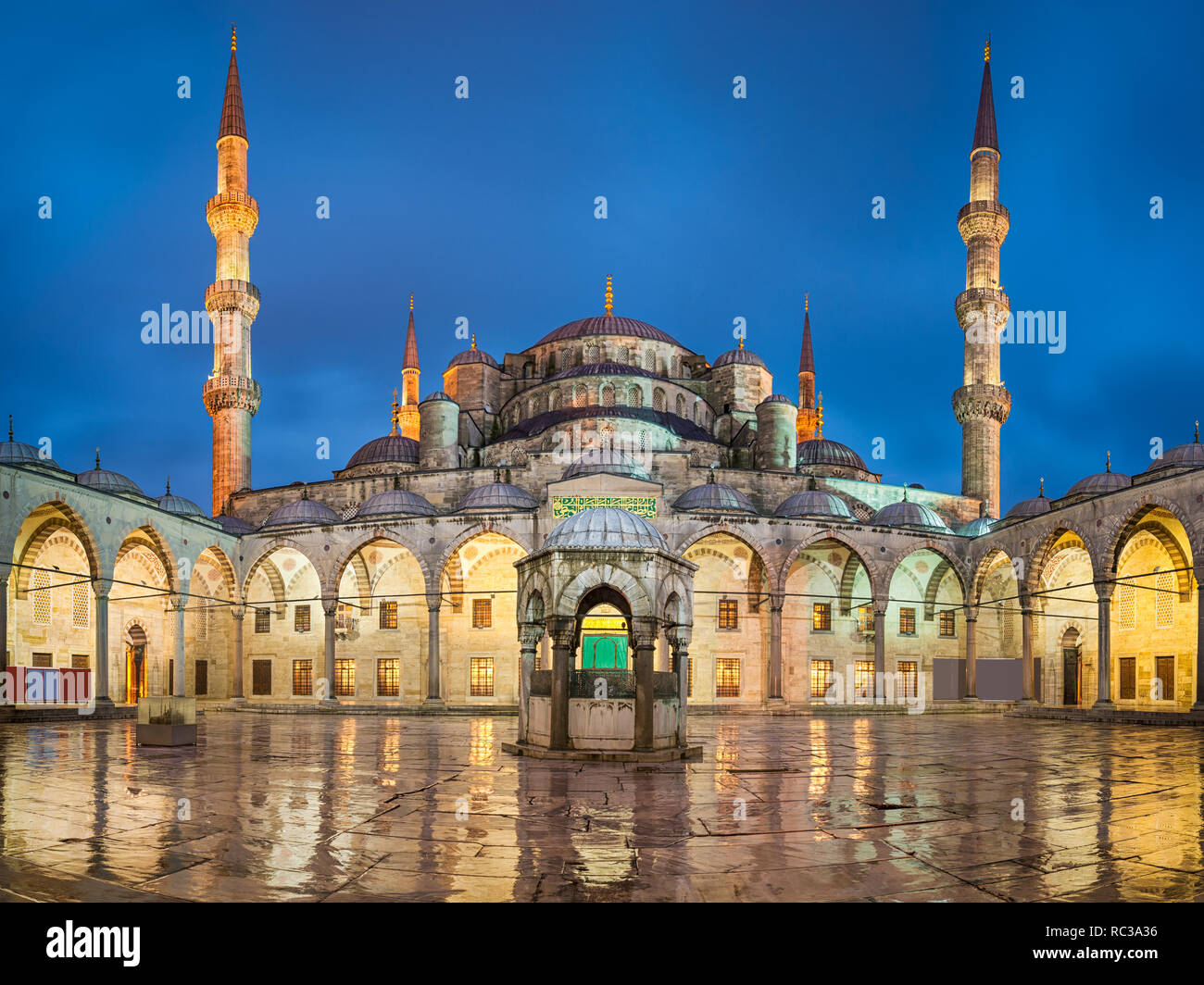 Blue Mosque At Night