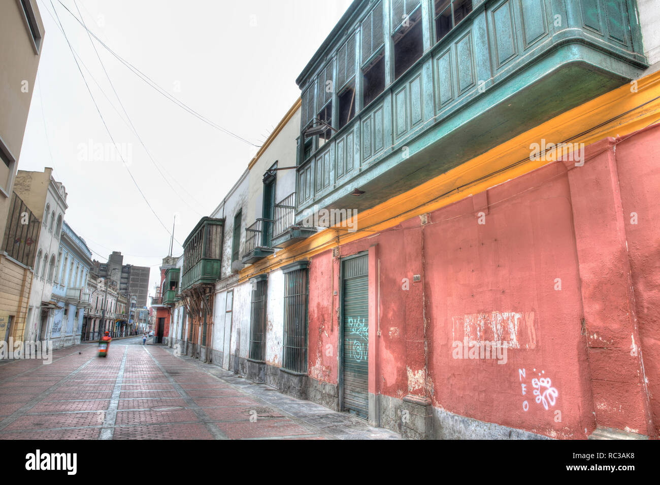 Balconies of Lima, Peru Stock Photo - Alamy
