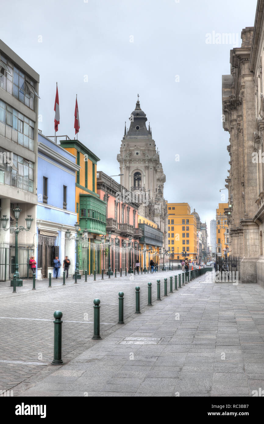 Streets of Lima Peru Stock Photo - Alamy