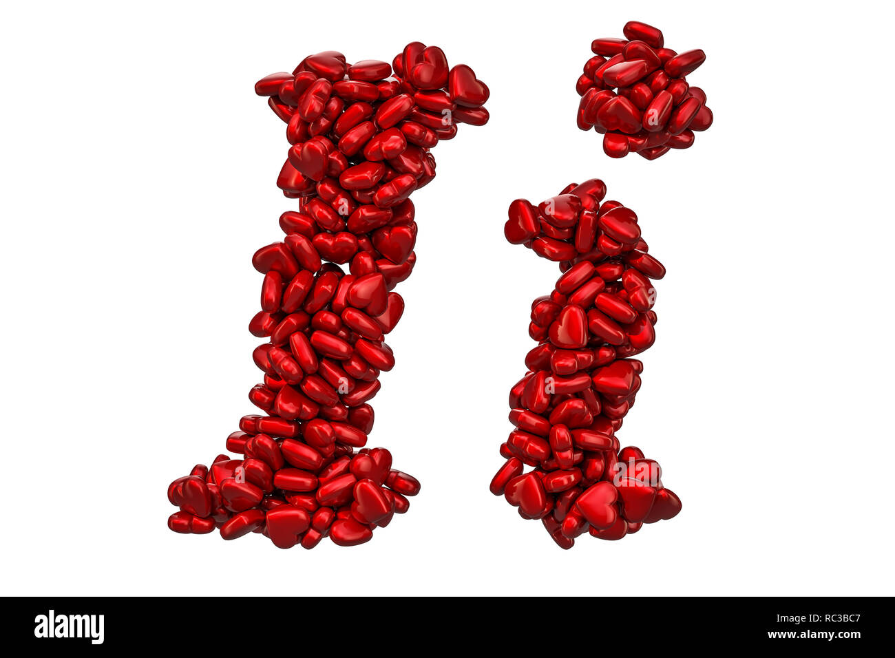 Red Cursive Letter M