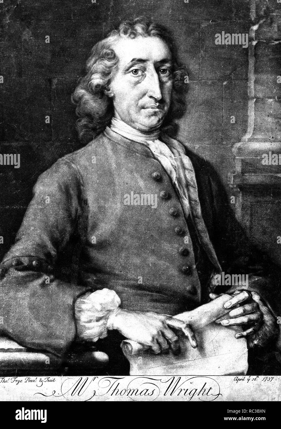THOMAS WRIGHT (1711-1786) English mathematician and astronomer Stock Photo - Alamy