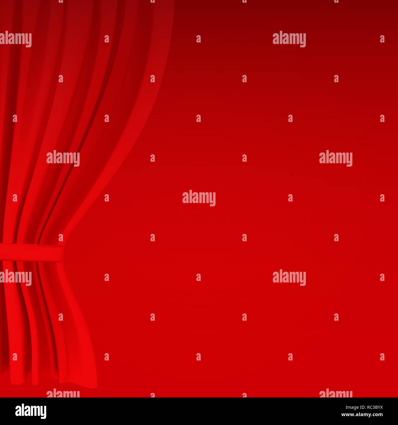 Realistic colorful red velvet curtain folded. Option curtain at home in ...