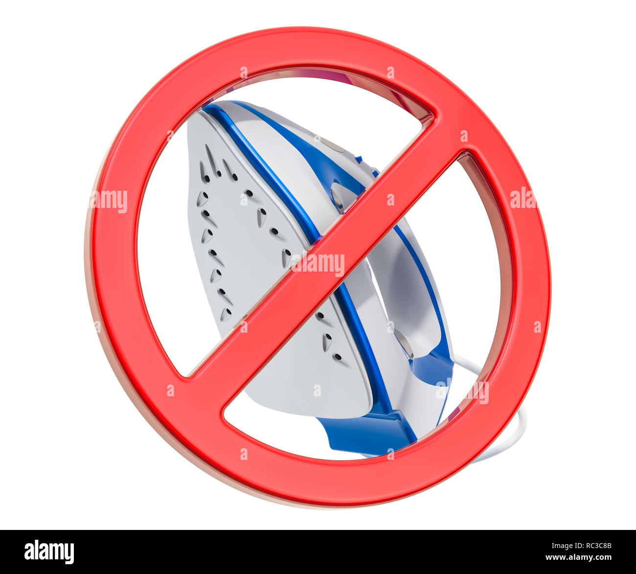 Do not iron sign. 3D rendering isolated on white background Stock Photo ...