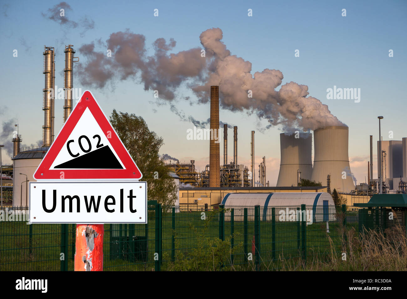 Co2 environment shield Stock Photo - Alamy