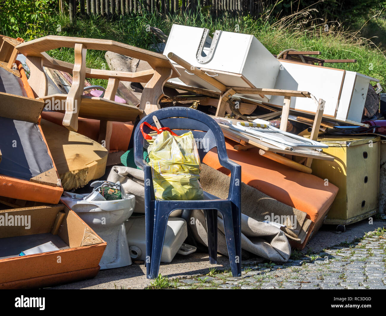 Household closure bulky waste Stock Photo - Alamy