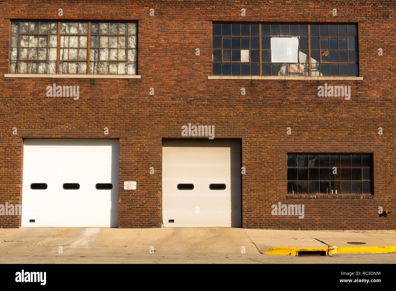 Old brick building on a side street in small Midwest town Stock Photo ...