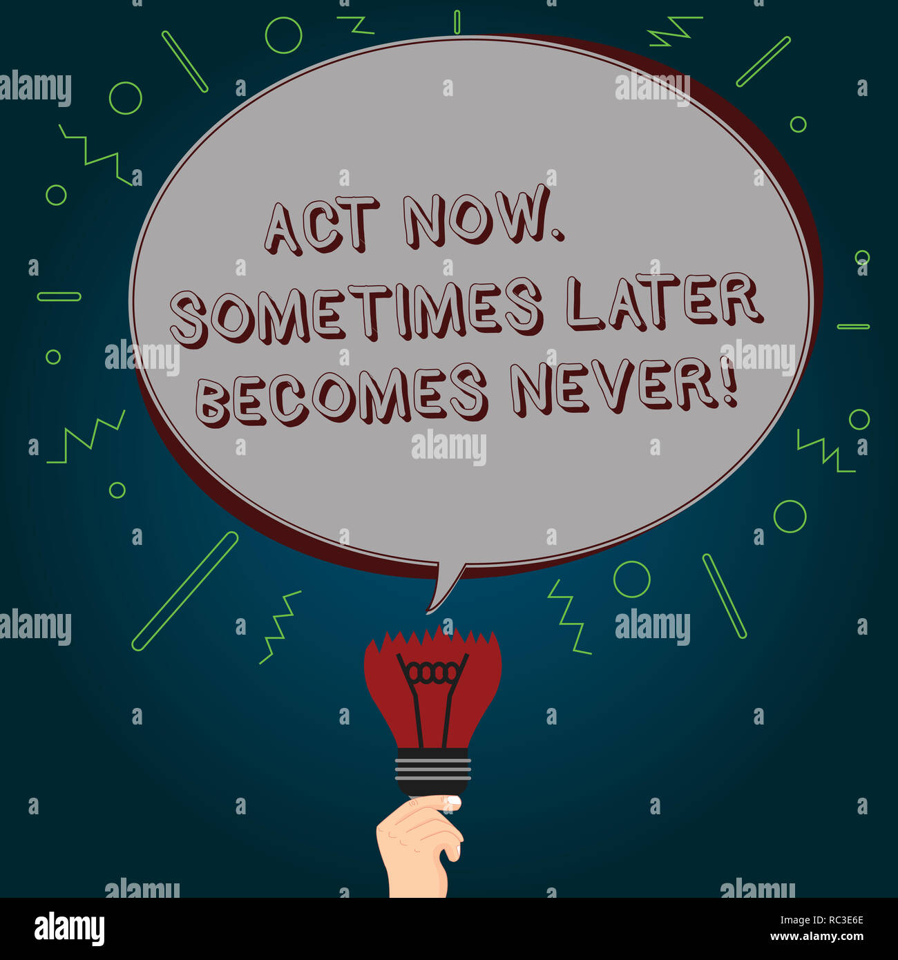 Because sometimes later becomes never hi-res stock photography and ...