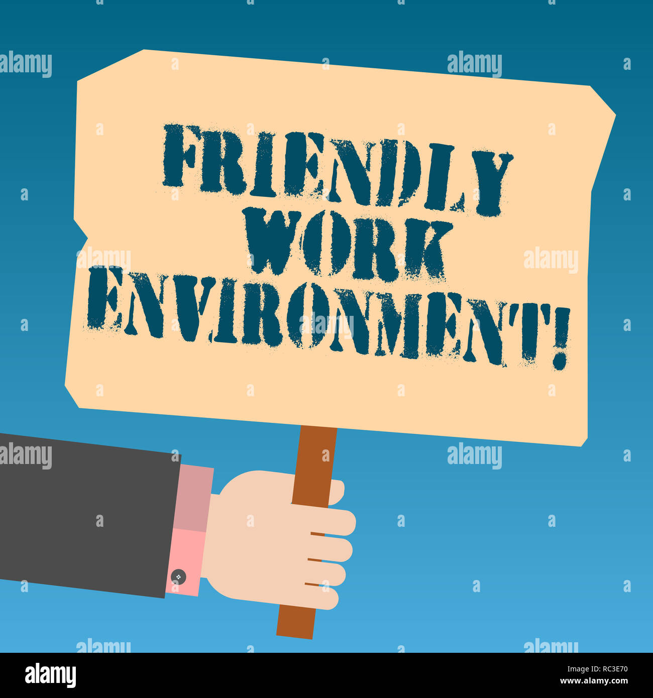 Writing note showing Friendly Work Environment. Business photo ...