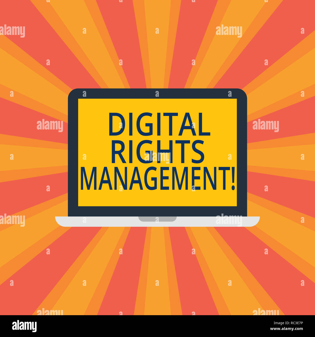 Text sign showing Digital Rights Management. Conceptual photo approach ...