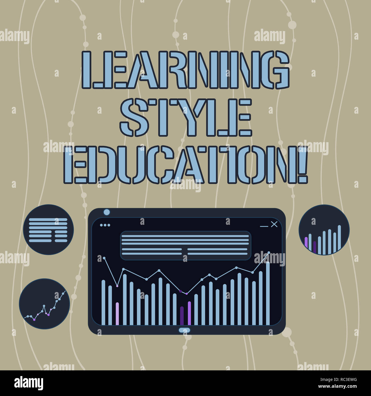 Handwriting text Learning Style Education. Concept meaning Method or ...
