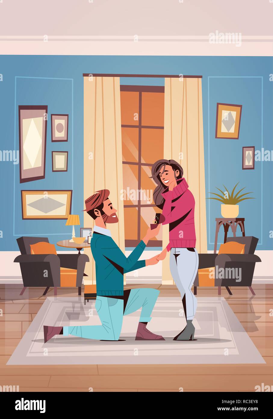 Couple in golden wedding Stock Vector Images - Alamy