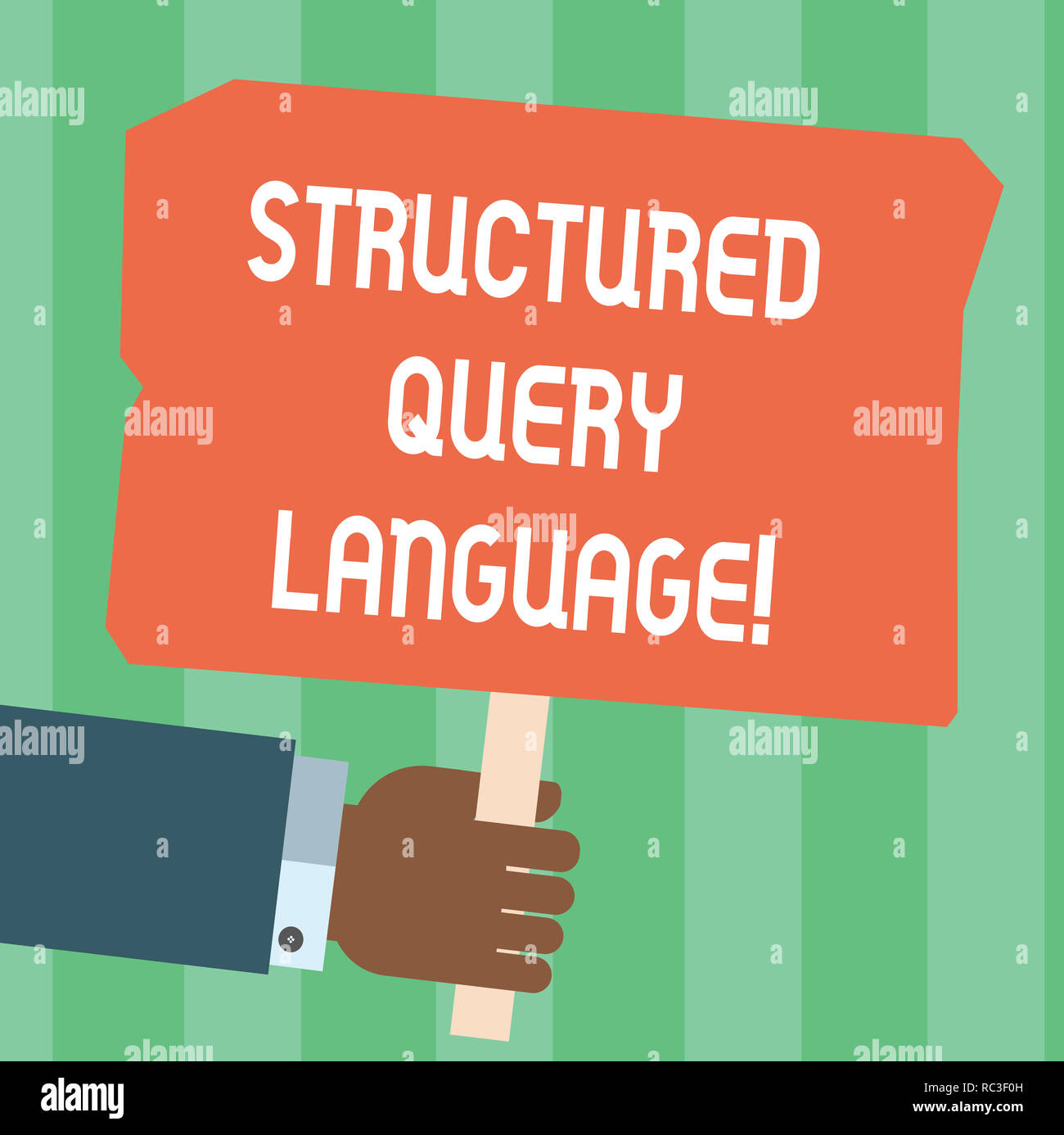 Writing note showing Structured Query Language. Business photo showcasing computer language for ...