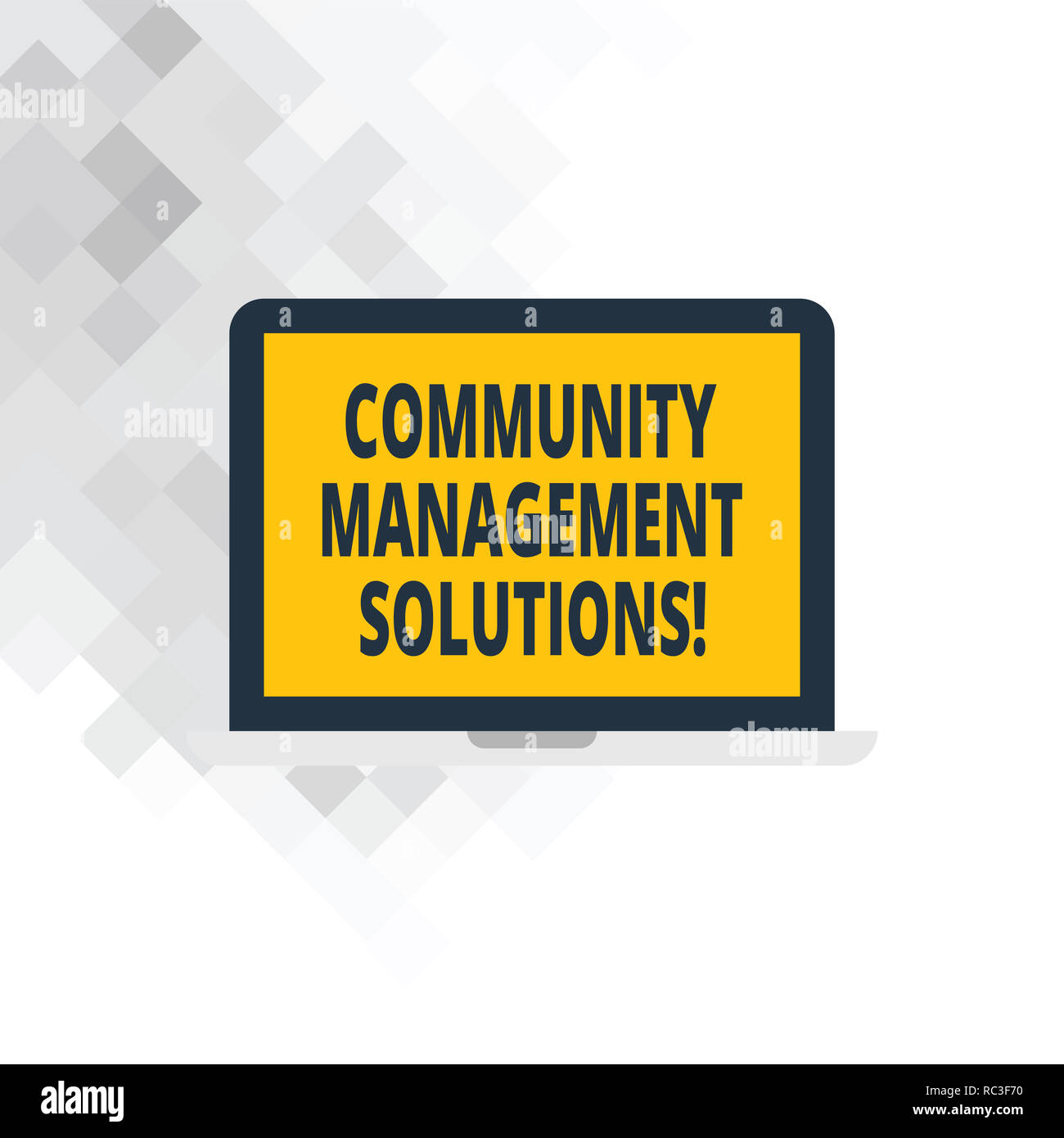 Writing note showing Community Management Solutions. Business photo ...