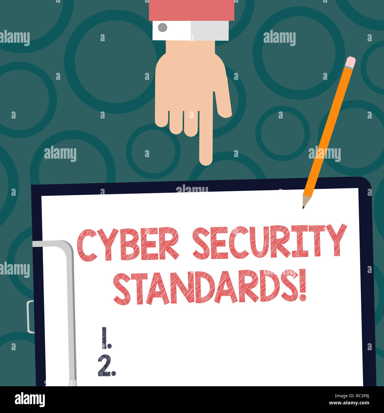 Text sign showing Cyber Security Standards. Conceptual photo Rules for ...