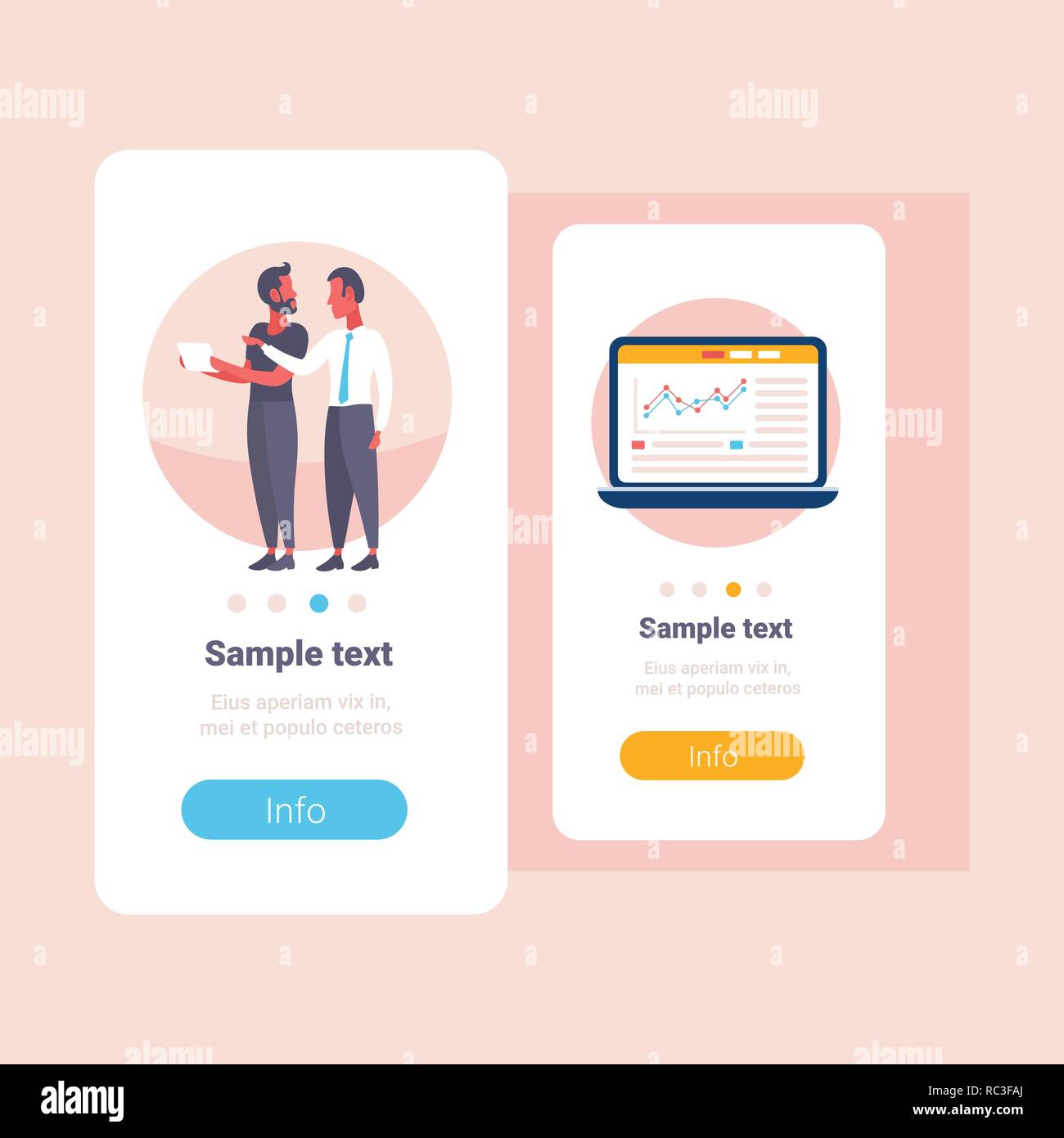 Business team using screen presentation Stock Vector Images - Alamy