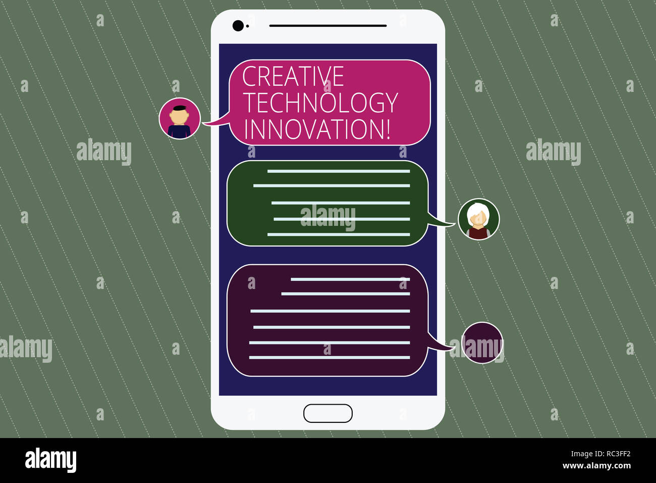 Handwriting text Creative Technology Innovation. Concept meaning ...