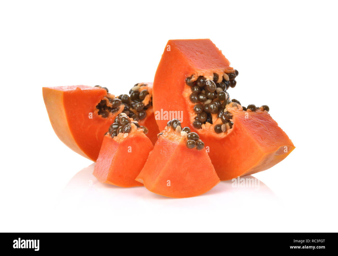 papaya isolated on a white background Stock Photo - Alamy