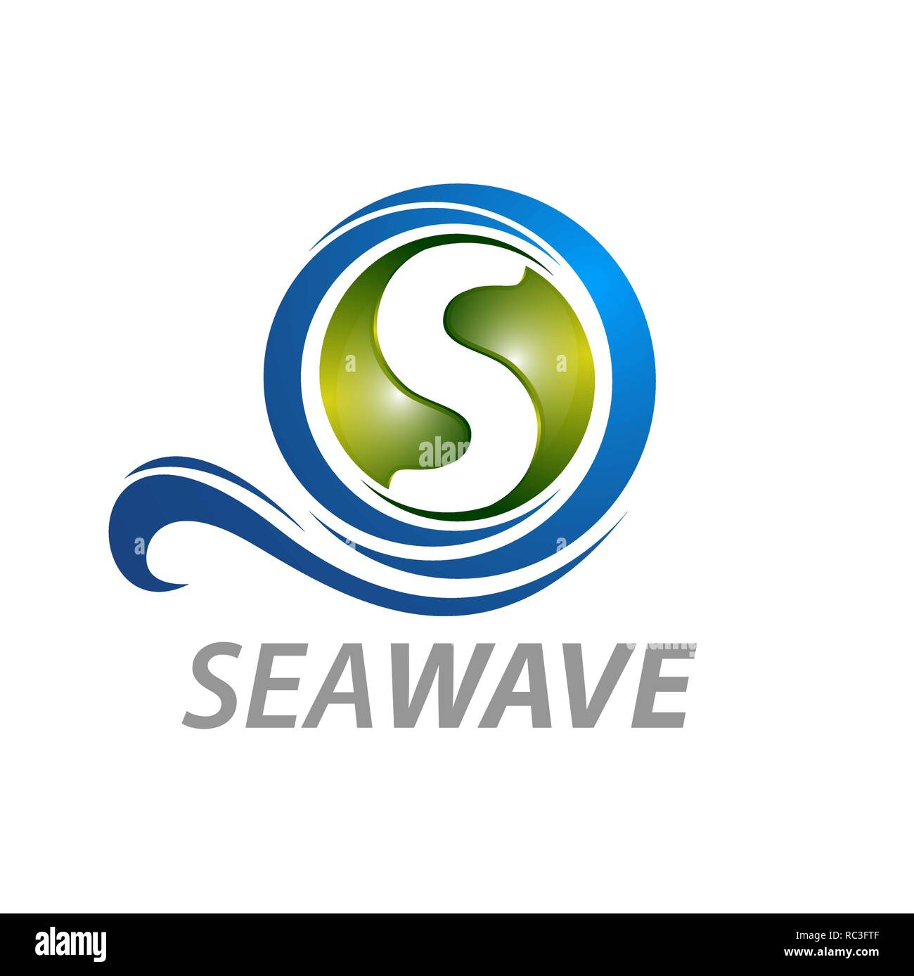 Sea wave initial letter S logo concept design. Symbol graphic template ...