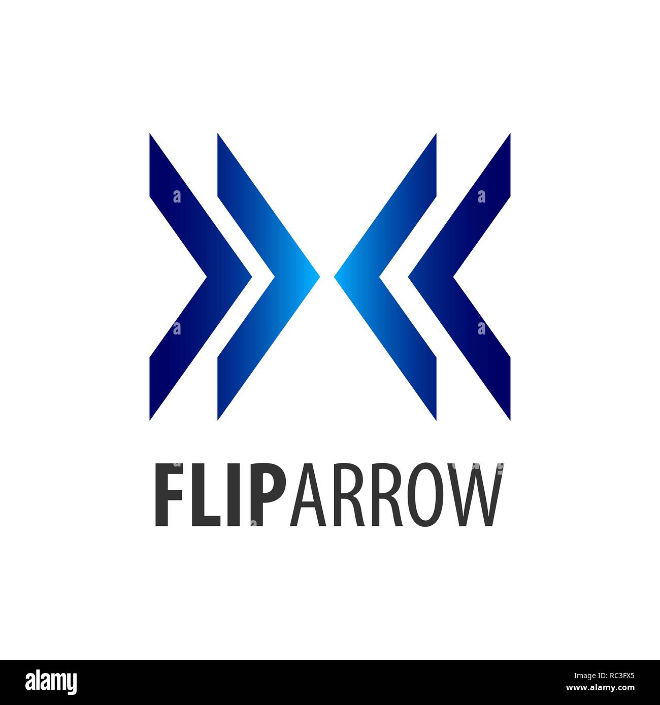 Flip arrow logo concept design. Symbol graphic template element vector ...