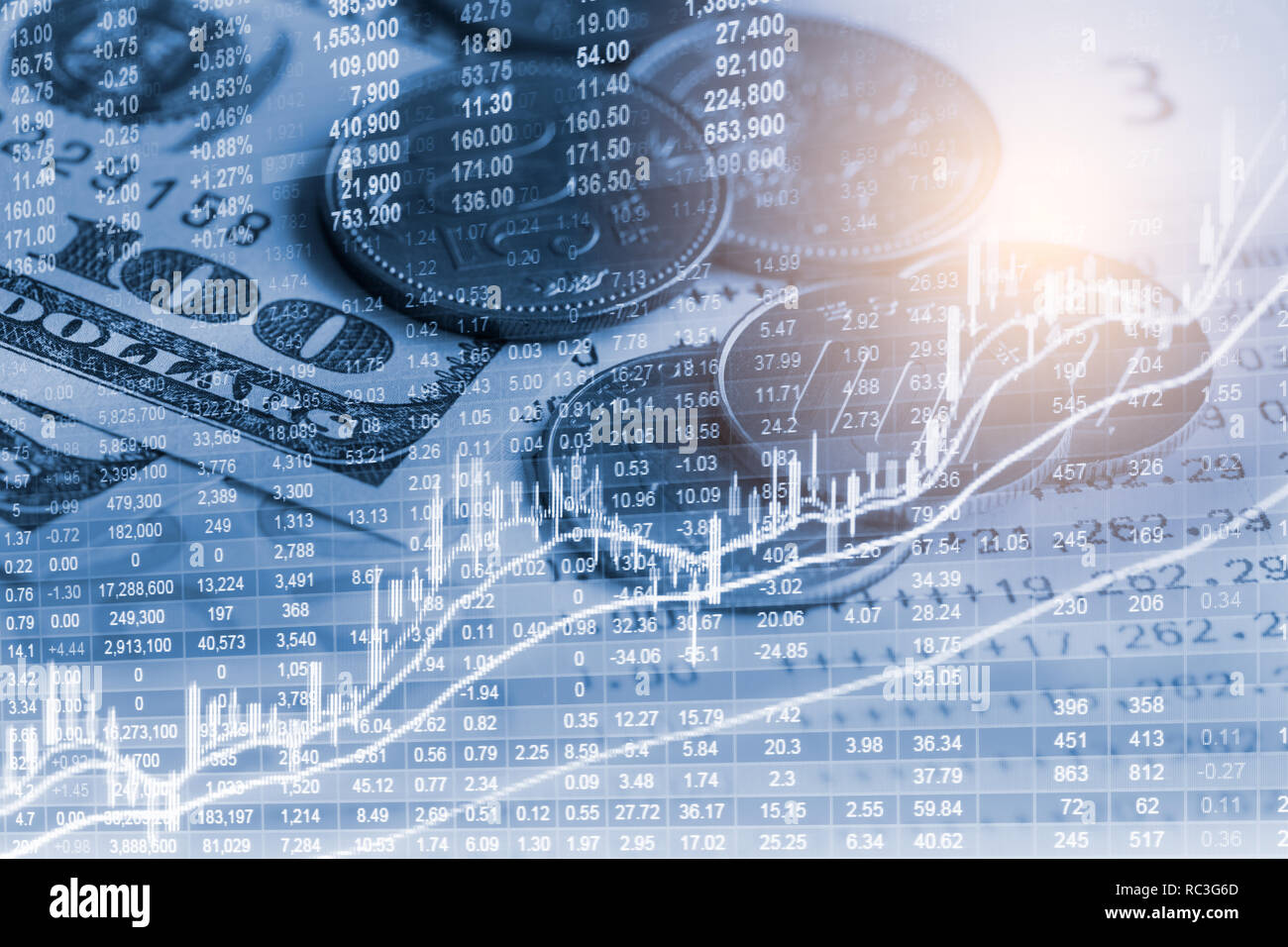 Stock market or forex trading graph and candlestick chart suitable for ...