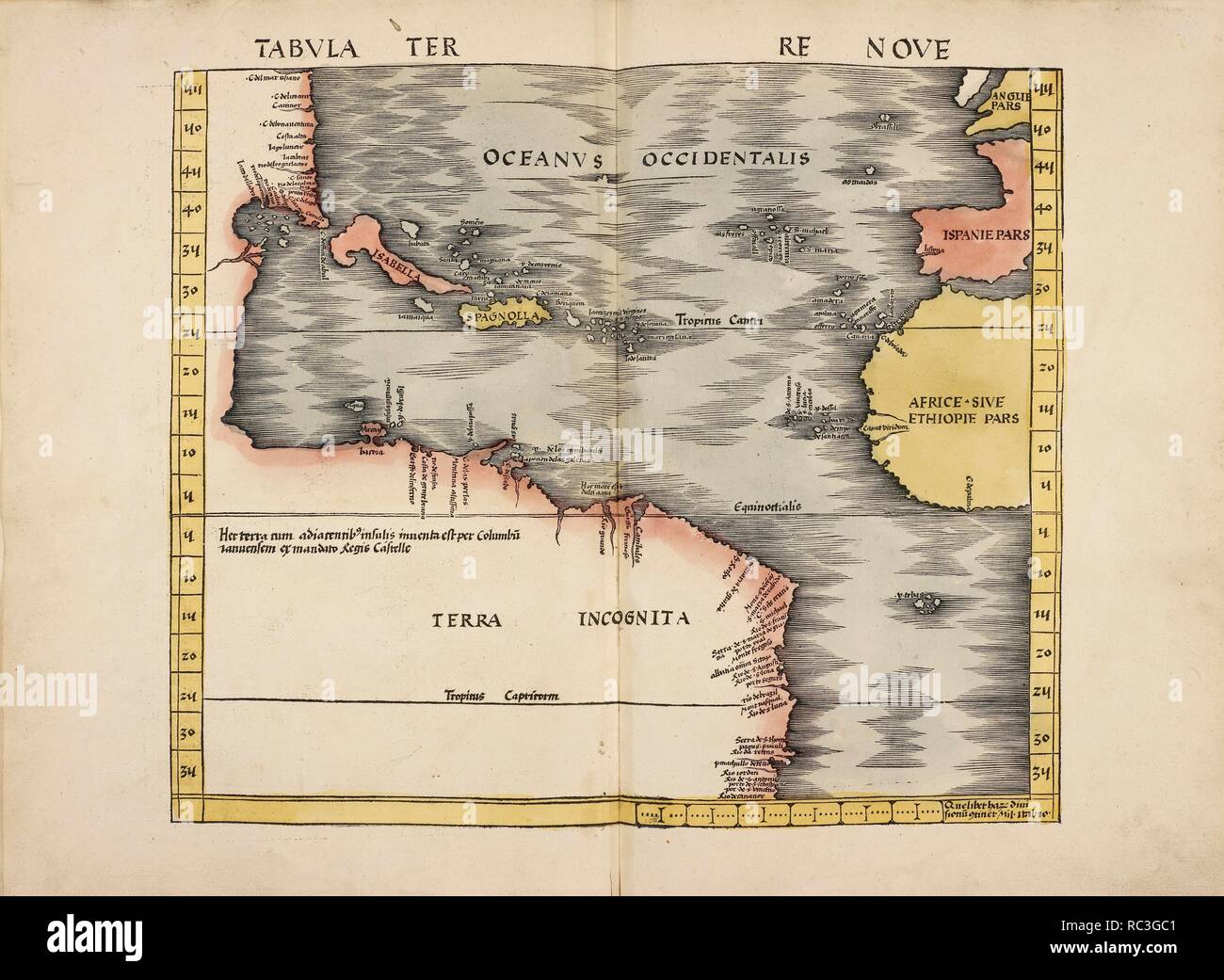 Map of Oceanvs Occidentalis. A map of the Eastern Ocean. The atlantic ...
