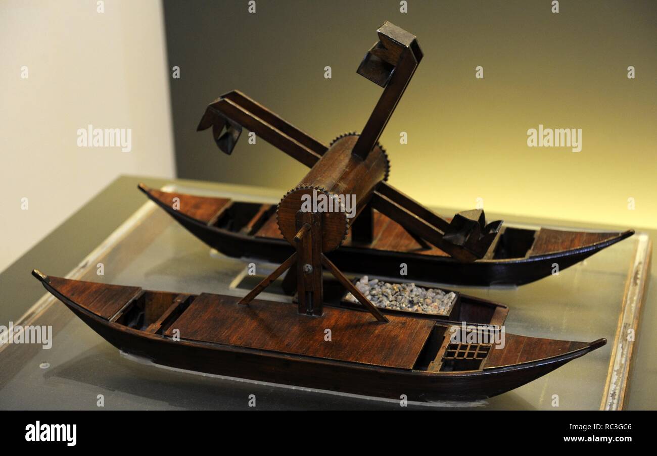 Mud Dredge. Study by leonardo da Vinci to clean the beds of lagoon ...