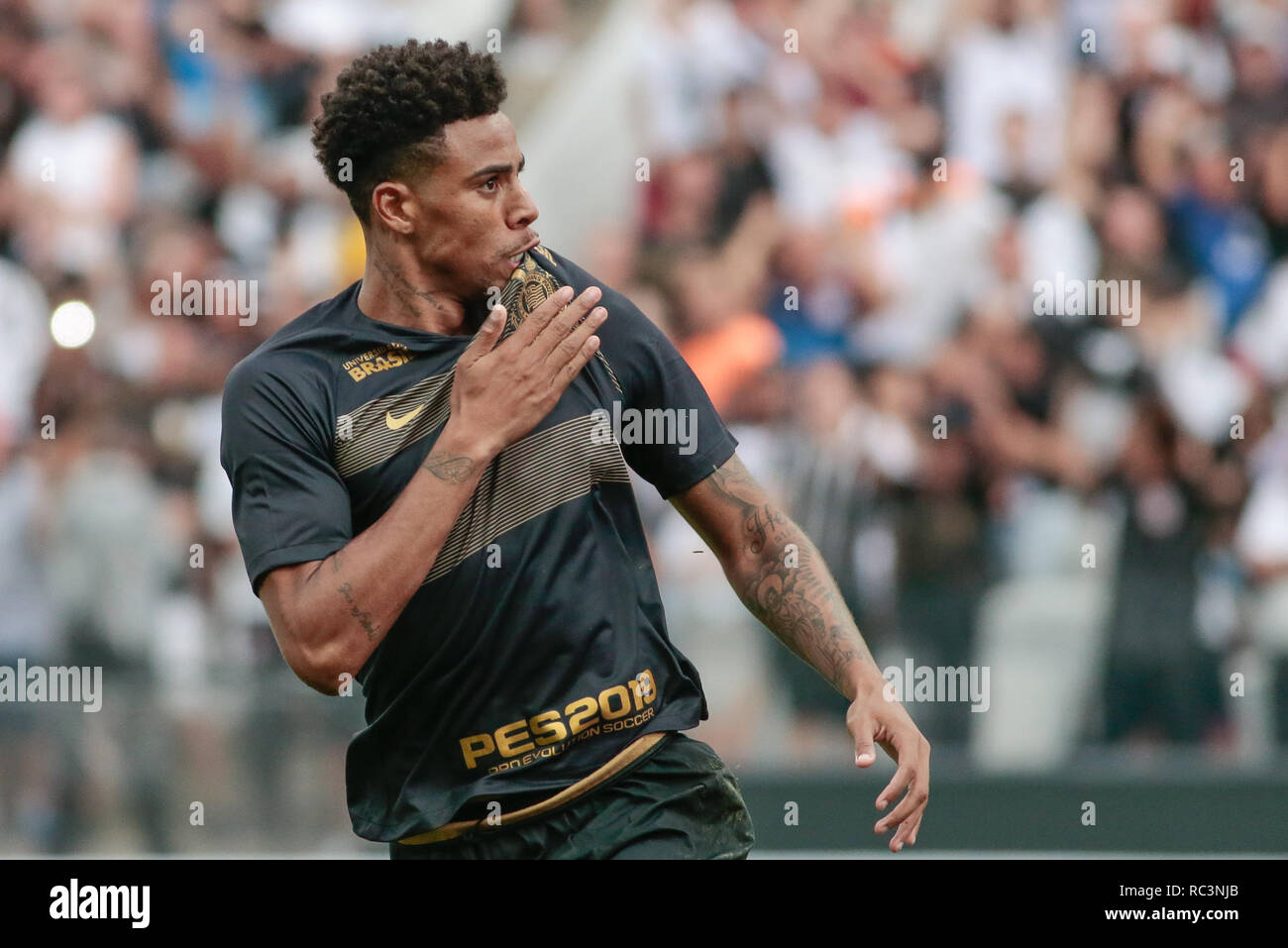 SP - Sao Paulo - 01/13/2019 - Friendly Corinthians vs. Santos - Gustavo ...