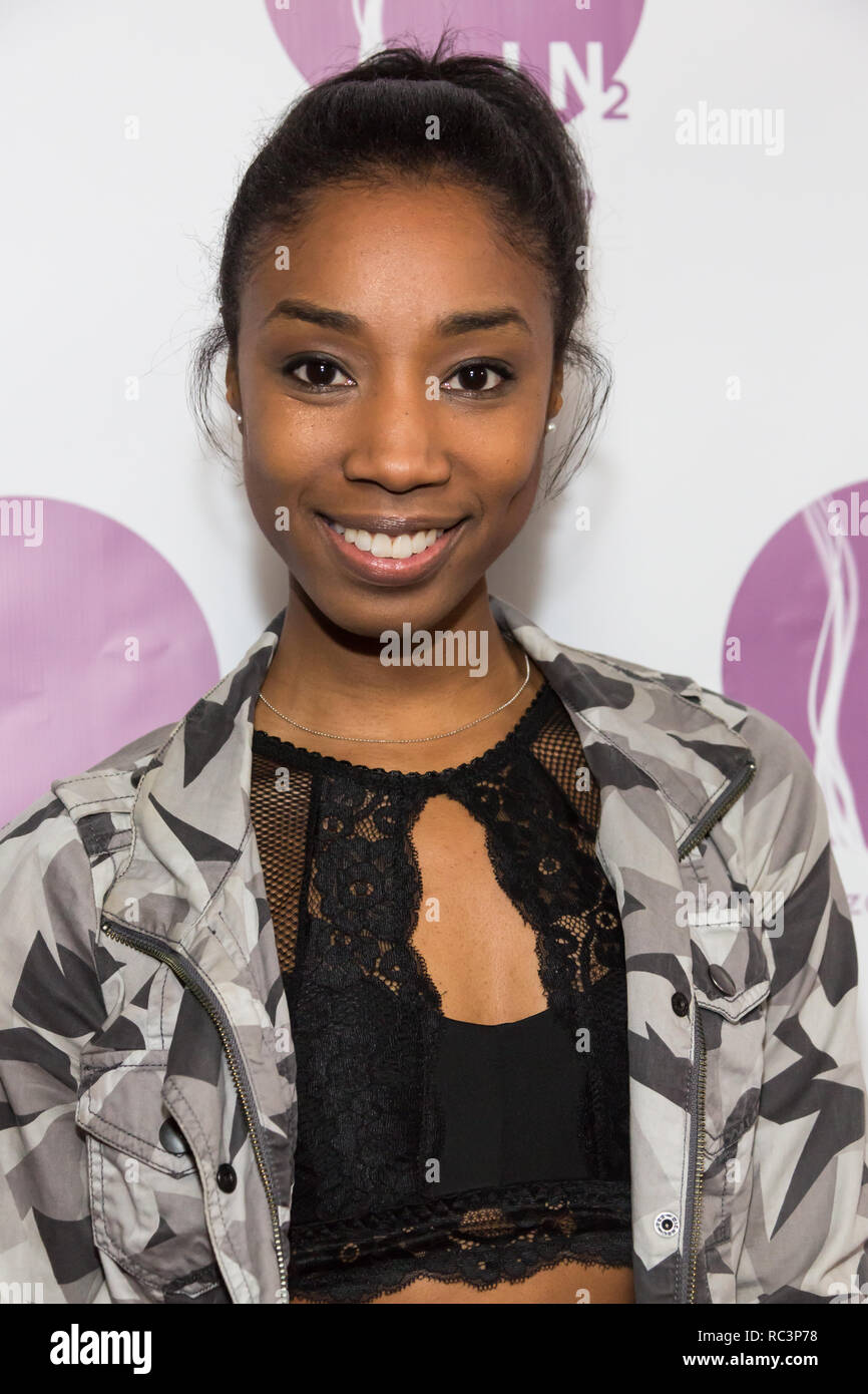 Los Angeles, USA. 12th January, 2019. Actress Enisha Brewster attends ...