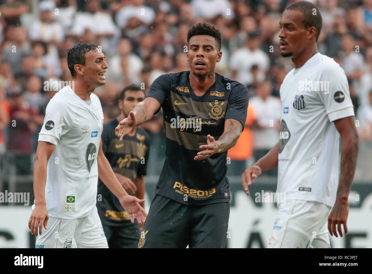 SP - Sao Paulo - 01/13/2019 - Friendly Corinthians vs. Santos - Gustavo ...