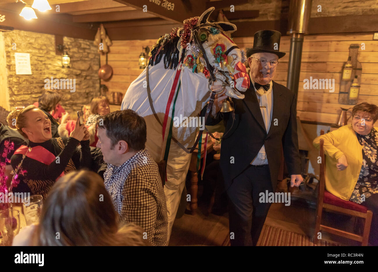 Llangynwyd, Wales, UK. 13th January 2019. The Old New Year ( Yr Hen ...