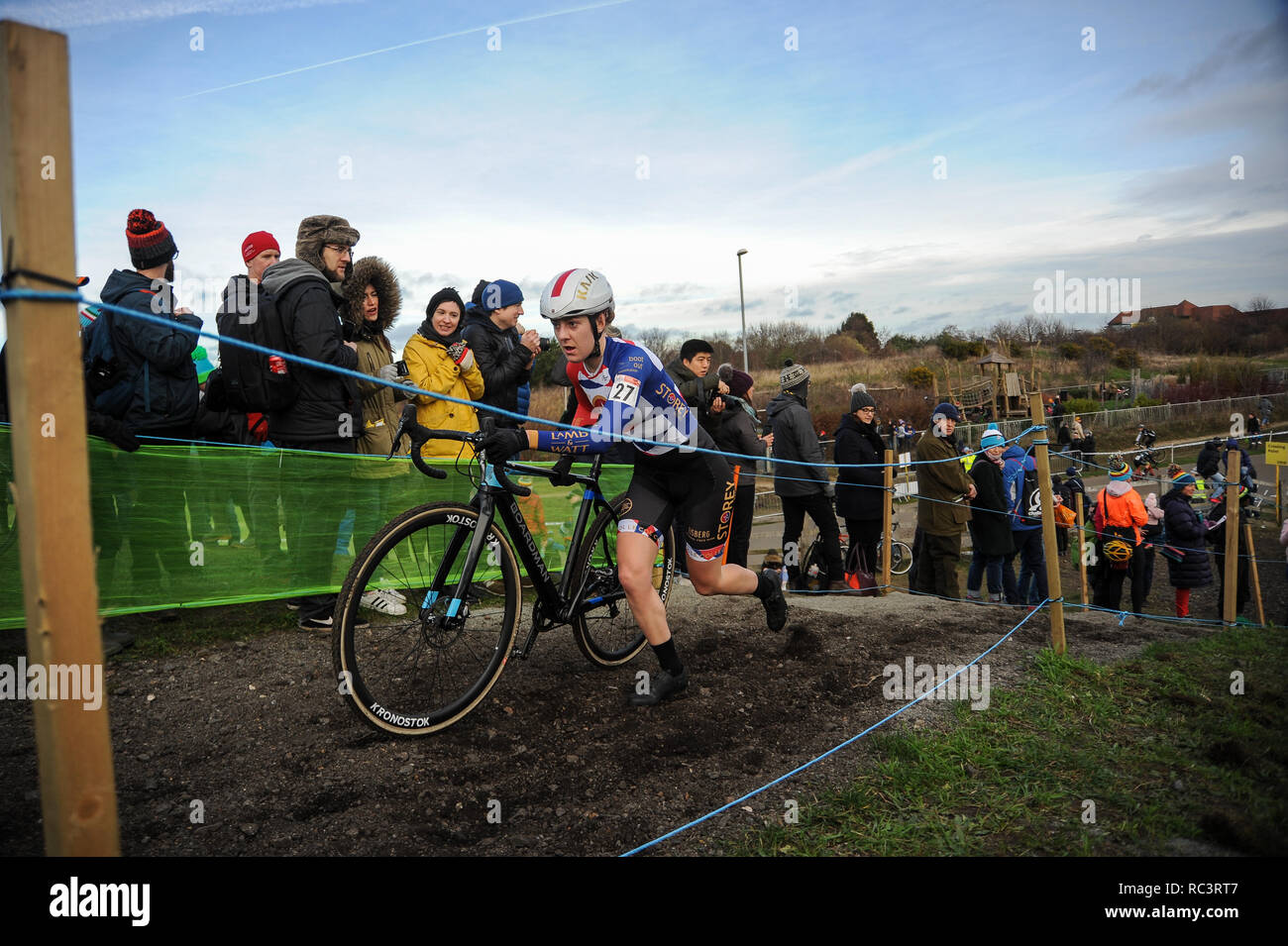 Cyclopark, Gravesend, Kent, UK. 13th Jan, 2019. Bethany Crumpton ...